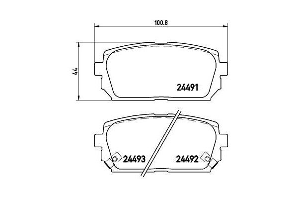 Zadnje kočione obloge S70-1572 - Kia Carens 06-13