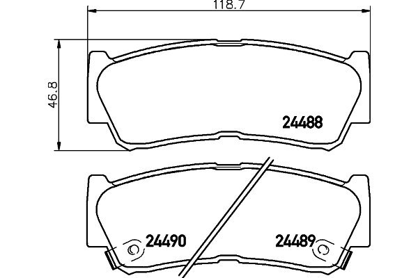 Zadnje kočione obloge S70-1573 - Hyundai Santa Fe 06-12