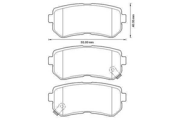Zadnje kočione obloge S70-1579 - Hyundai i20 08-14