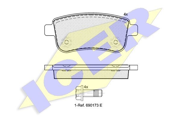 Zadnje kočione pakne 176572 - Renault
