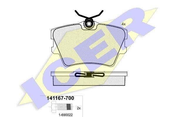 Zadnje kočione pakne 43057 - Volkswagen