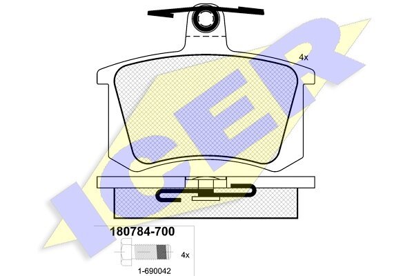 Zadnje kočione pakne 43075 - Audi, Fiat, Lancia