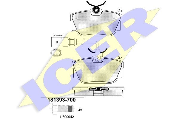 Zadnje kočione pakne 61572 - Seat, Volkswagen