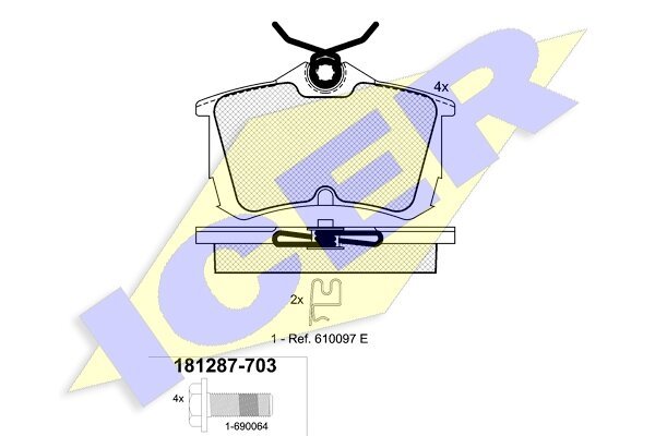 Zadnje kočione pakne 61573 - Honda