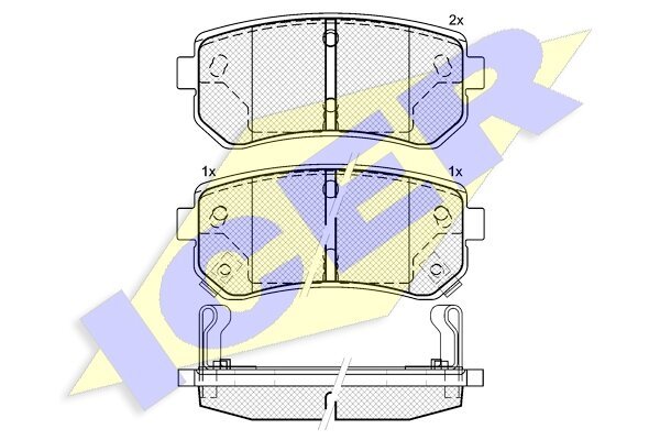 Zadnje kočione pakne 61587 - Hyundai, Kia