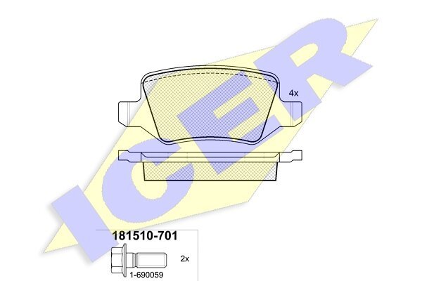 Zadnje kočione pakne 61599 - Mercedes-Benz