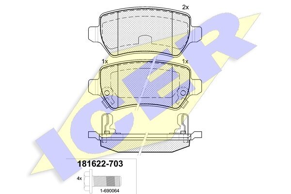 Zadnje kočione pakne 61611 - Opel