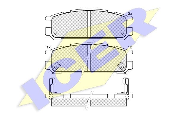 Zadnje kočione pakne 61619 - Subaru