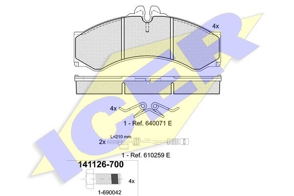 Zadnje kočione pakne 61647 - Mercedes-Benz, Volkswagen