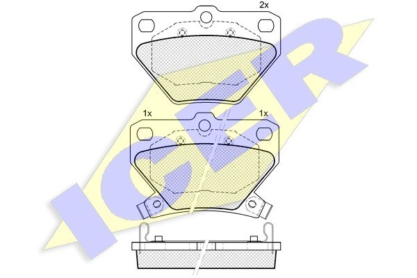 Zadnje kočione pakne 61656 - Toyota