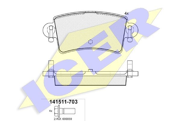 Zadnje kočione pakne 61667 - Opel, Renault