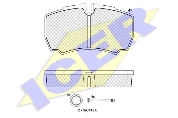 Zadnje kočione pakne 61678 - Iveco