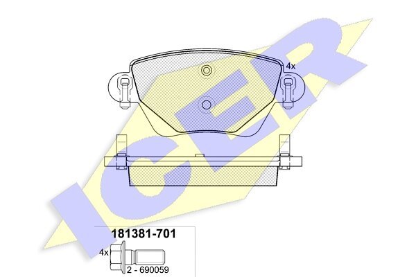 Zadnje kočione pakne 61680 - Ford