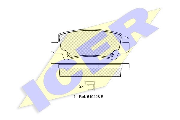 Zadnje kočione pakne 61714 - Toyota