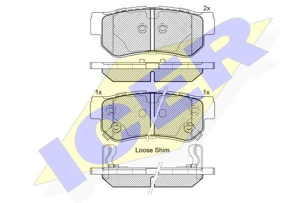 Zadnje kočione pakne 61795 - Hyundai, Kia