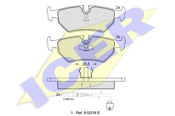 Zadnje kočione pakne 61802 - Fiat