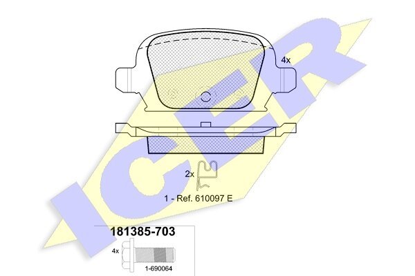 Zadnje kočione pakne 61821 - Opel