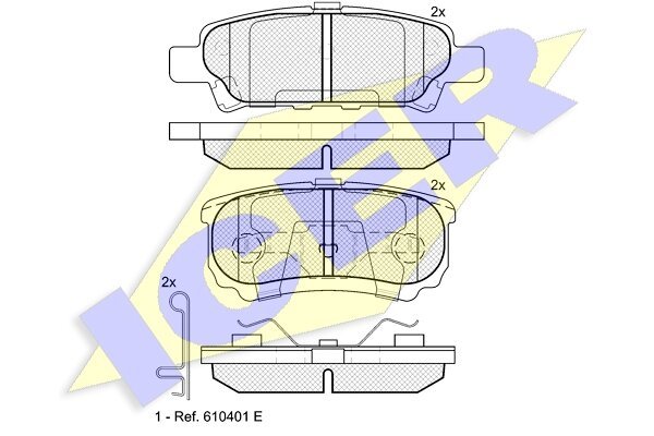 Zadnje kočione pakne 61828 - Mitsubishi