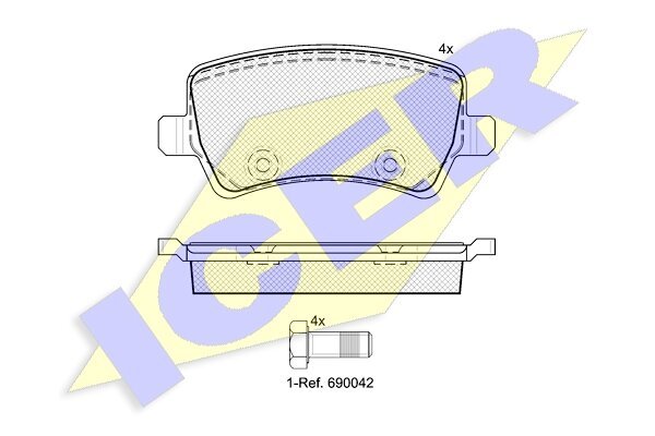 Zadnje kočione pakne 61845 - Seat, Volkswagen