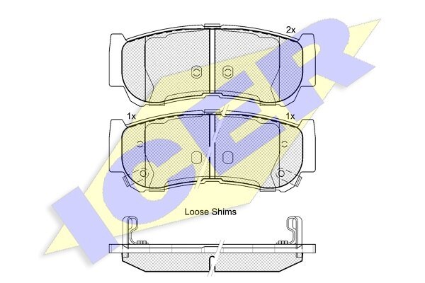 Zadnje kočione pakne 90412 - Hyundai