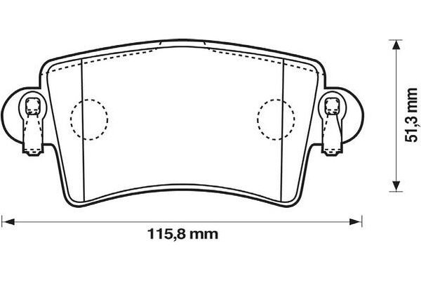 Zadnje kočione pakne S70-1056 - Opel, Renault