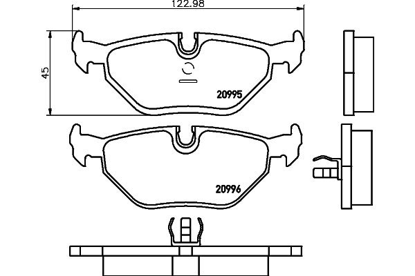 Zadnje kočione pakne S70-1081 - BMW