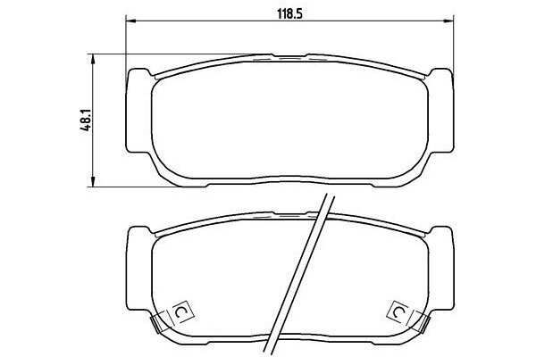 Zadnje kočione pločice S70-1570 - Kia Sorento 02-09