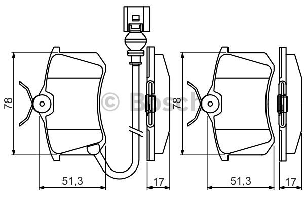 Zadnje kočione pločiceBS0986494598 - Seat, Volkswagen, Citroen