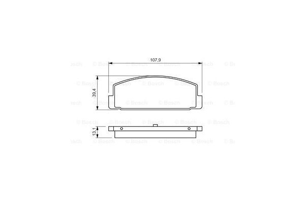 Zadnje obloge kočnica BS0986424295 - Mazda 323 98-03