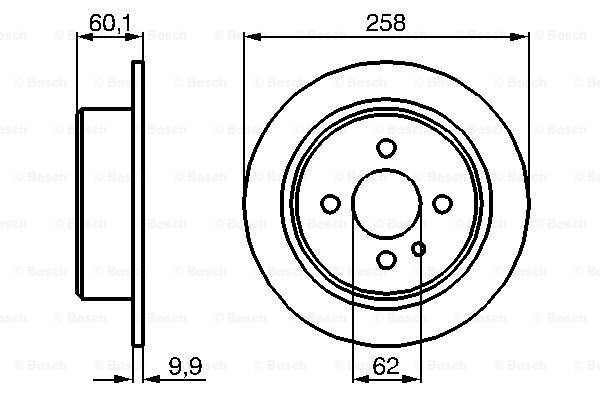 Zadnji diskovi kočnica BS0986478034 - BMW Serije 3 75-94