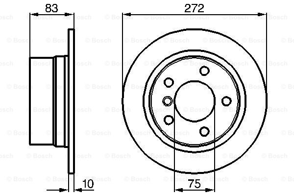 Zadnji diskovi kočnica BS0986478439 - BMW Z3 95-03