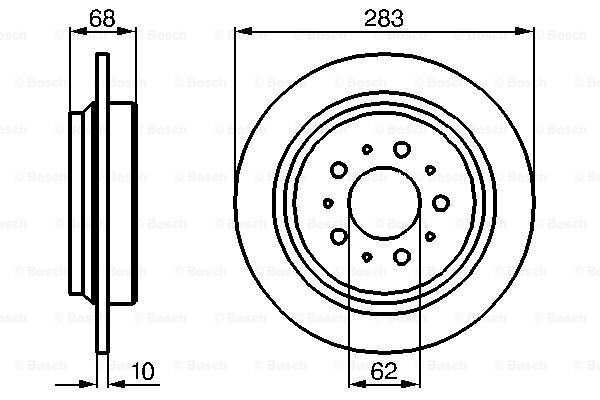 Zadnji diskovi kočnica BS0986478445 - Volvo S70 97-00