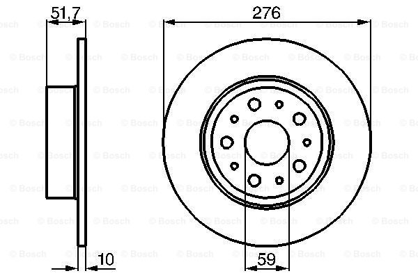 Zadnji diskovi kočnica BS0986478463 - Alfa Romeo 166 98-09