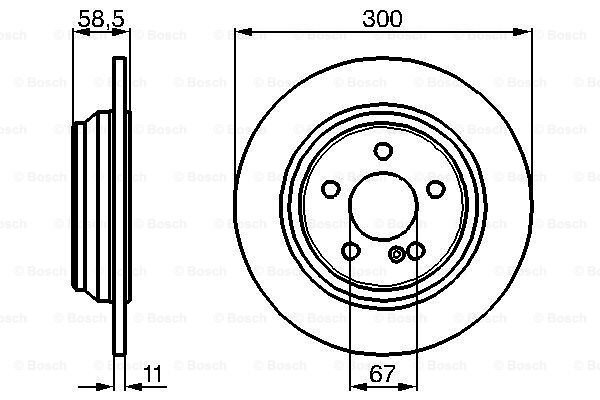 Zadnji diskovi kočnica BS0986478472 - Mercedes-Benz Razred CL 99-06