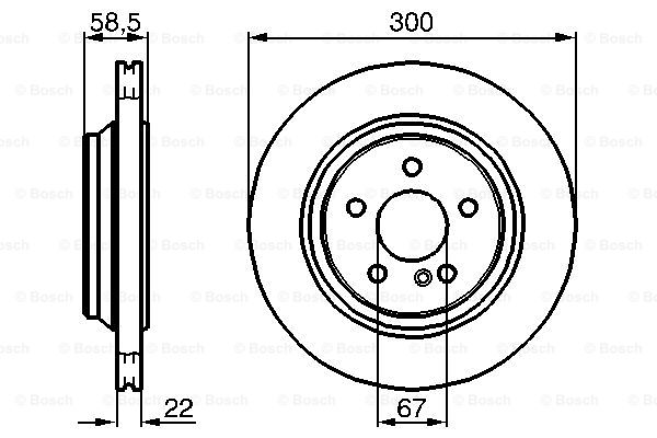 Zadnji diskovi kočnica BS0986478473 - Mercedes-Benz Razred CL 99-06