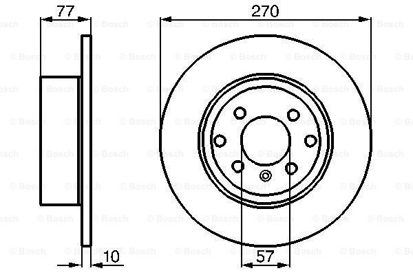 Zadnji diskovi kočnica BS0986478504 - Opel Vectra 88-95