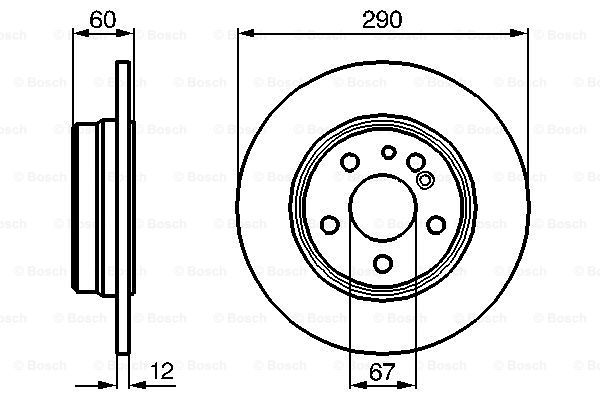 Zadnji diskovi kočnica BS0986478607 - Mercedes-Benz Razred S 91-98