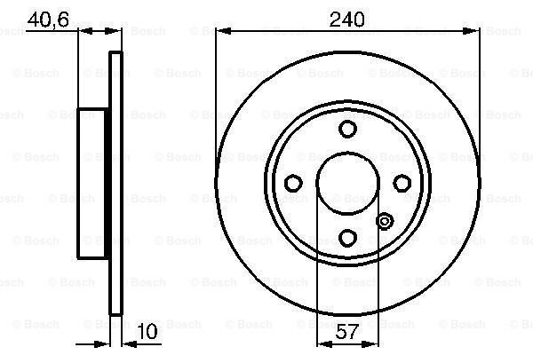 Zadnji diskovi kočnica BS0986478731 - Opel Combo 00-10