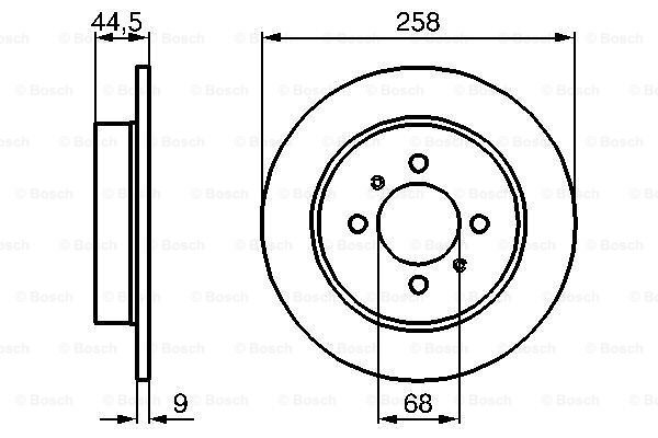 Zadnji diskovi kočnica BS0986478836 - Nissan Sunny 91-94