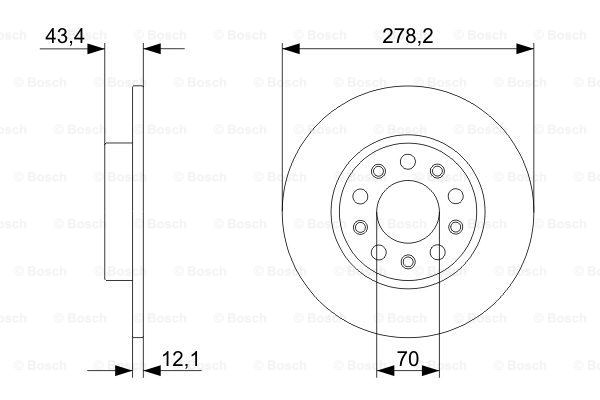 Zadnji diskovi kočnica BS0986479292 - Alfa Romeo 159 05-12