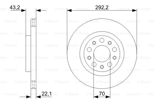 Zadnji diskovi kočnica BS0986479327 - Alfa Romeo Brera 05-10