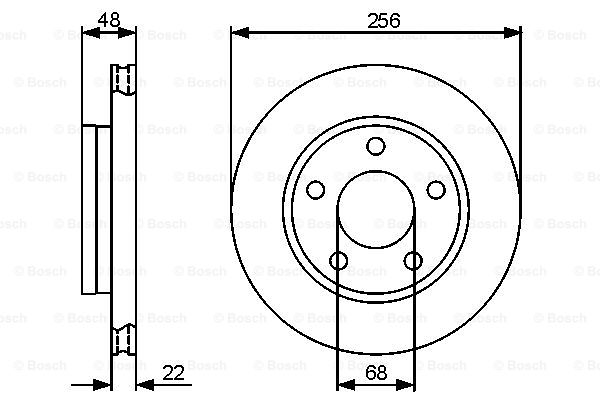 Zadnji diskovi kočnica BS0986479463 - Volswagen Passat 96-05