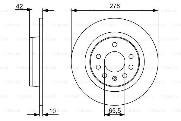 Zadnji diskovi kočnica BS0986479515 - Opel Zafira 05-11