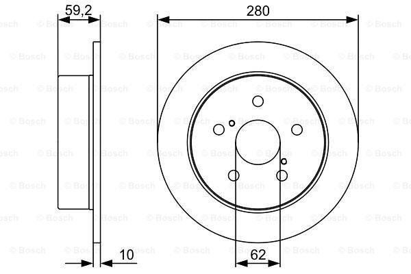 Zadnji diskovi kočnica BS0986479520 - Toyota Avensis 03-08
