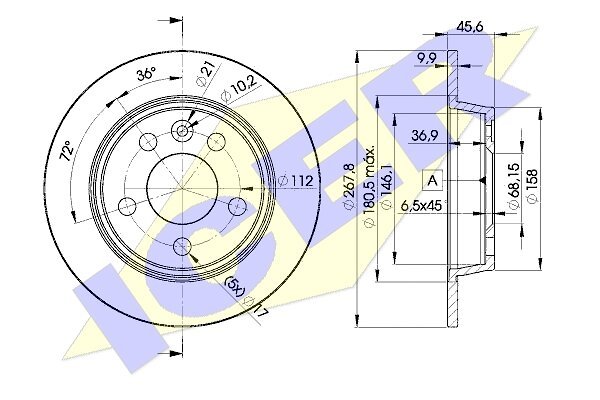 Zadnji kočioni diskovi 47204 - Ford, Seat, Volkswagen