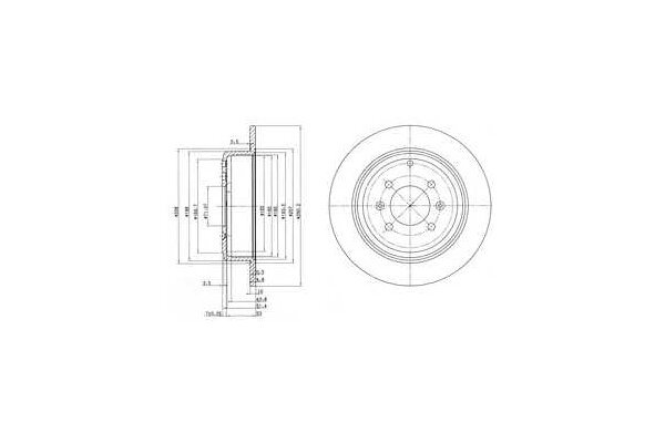 Zadnji kočioni diskovi 55160 - Peugeot