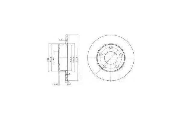 Zadnji kočioni diskovi 56008 - Audi, Volkswagen