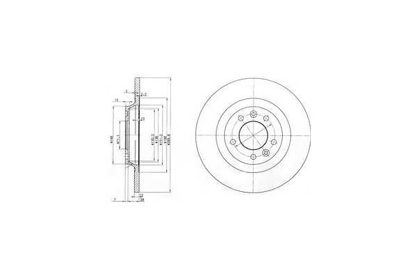 Zadnji kočioni diskovi 61993 - Citroen, Peugeot