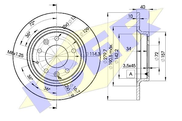 Zadnji kočioni diskovi 62011 - Mazda