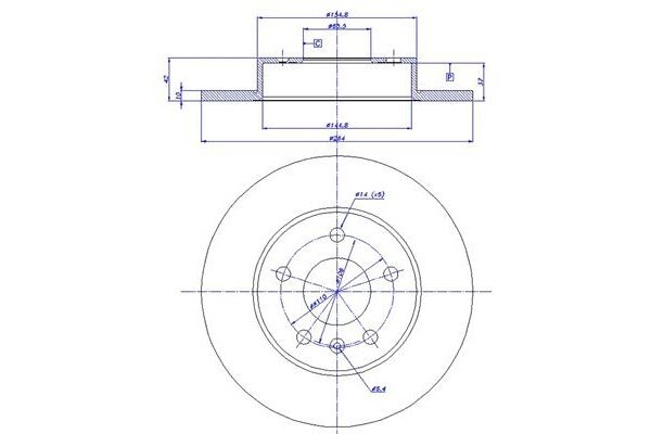Zadnji kočioni diskovi S71-1024 - Opel